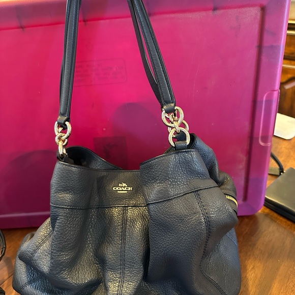 Coach | Bags | Coach Leather Grey Purse | Poshmark